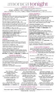 Dinner Menu – The Monica